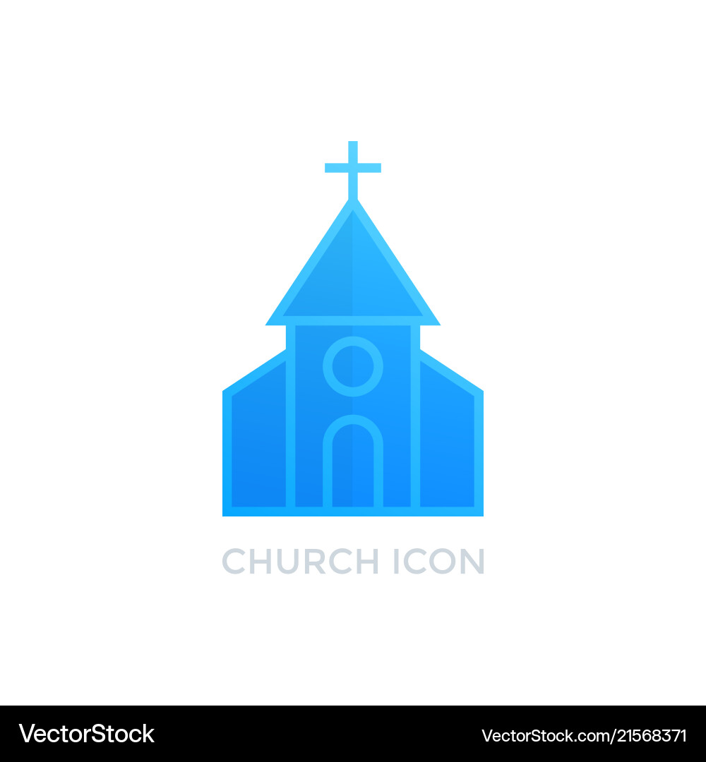 Church catholic monastery icon on white Royalty Free Vector