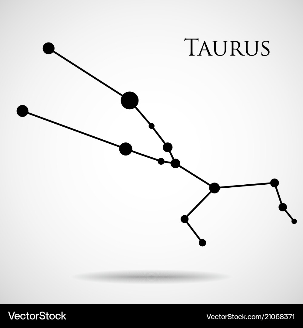 Constellation taurus zodiac sign Royalty Free Vector Image
