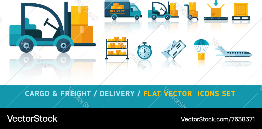 Freight cargo delivery Royalty Free Vector Image