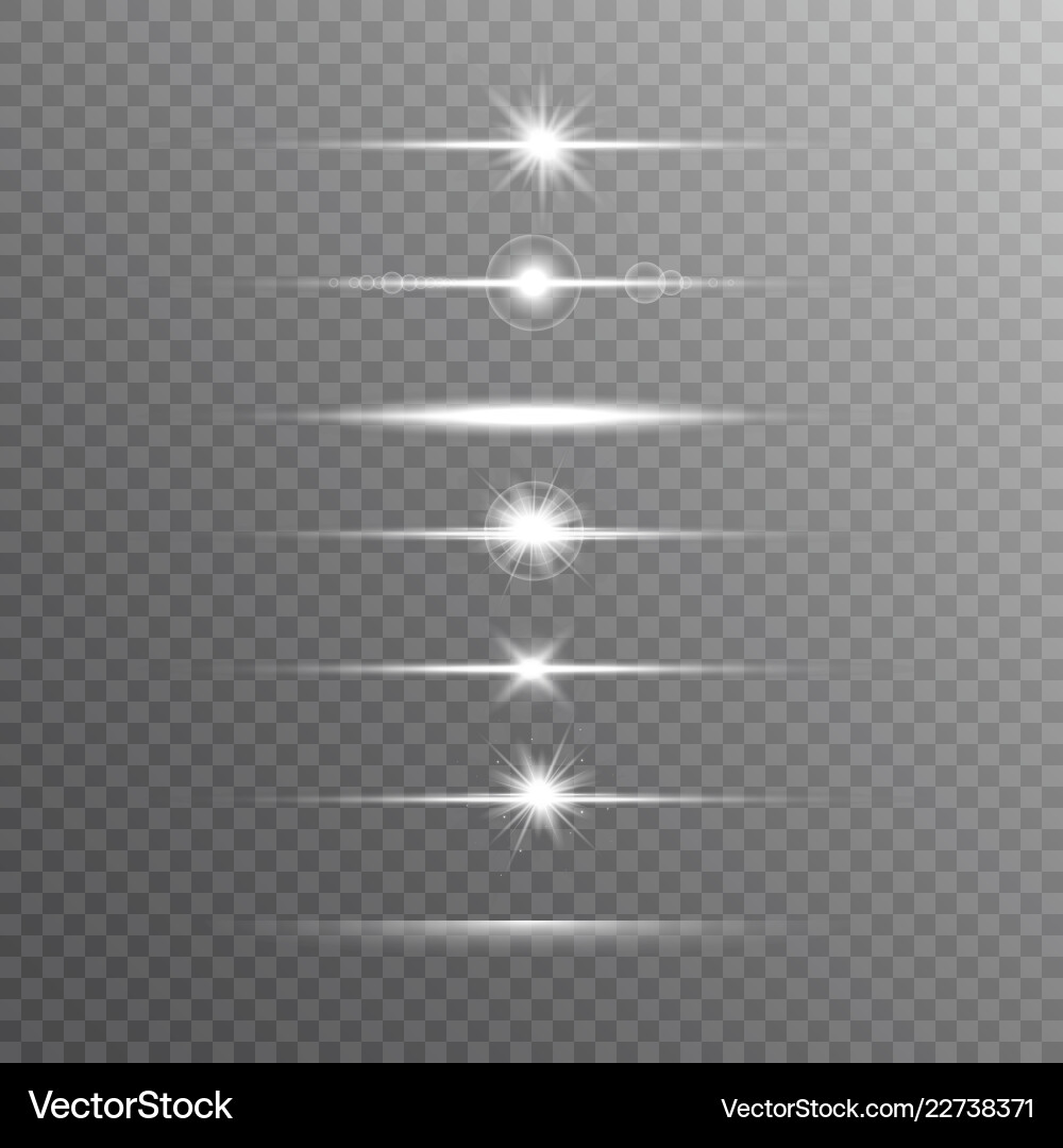 Glowing Line Set - Shine Effects Royalty Free Vector Image