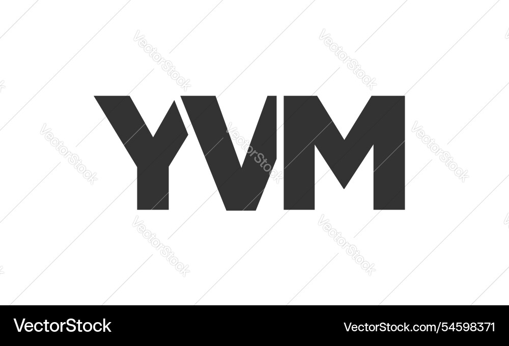 Yvm Logo Design Vorlage mit stark und modern Vektorbild