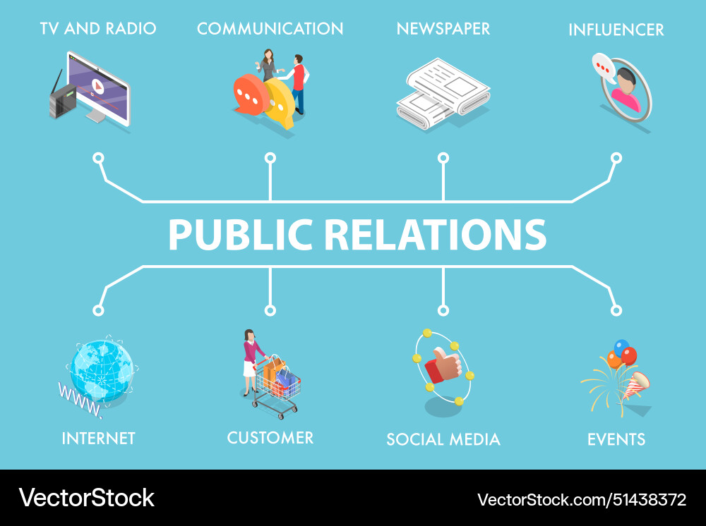3d isometric flat of public Royalty Free Vector Image