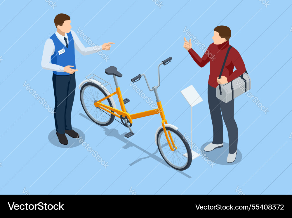 An isometric of a customer Royalty Free Vector Image