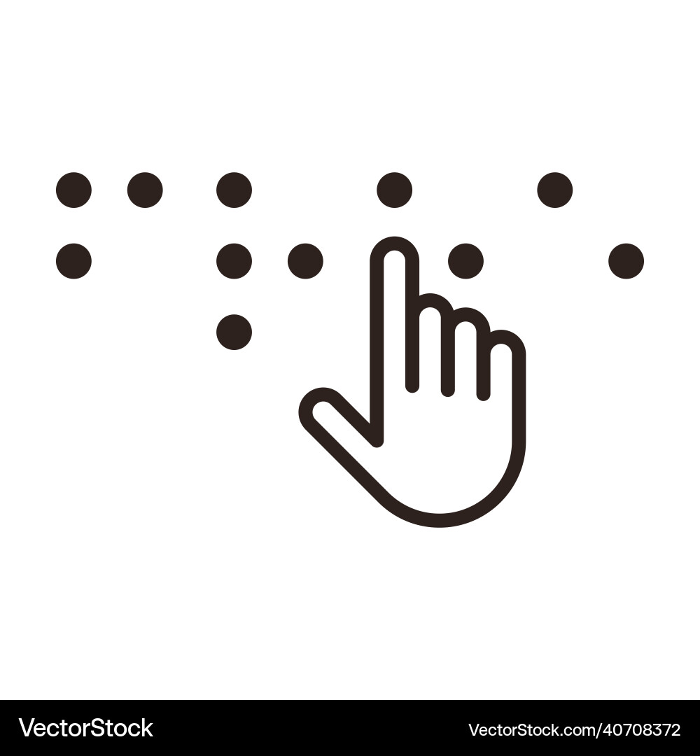 Braille icon blind symbol Royalty Free Vector Image