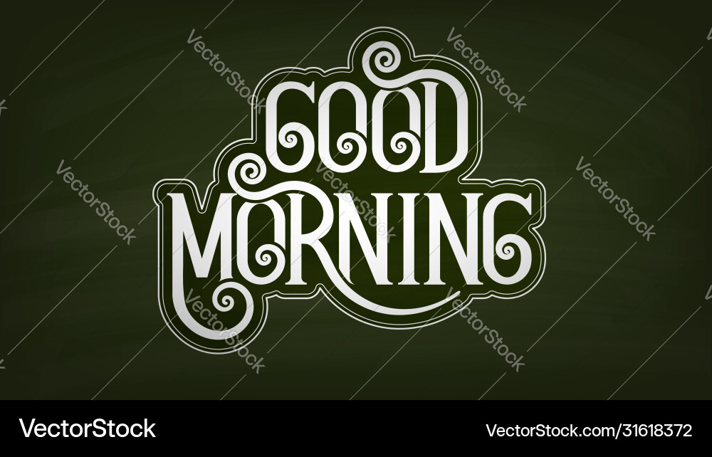 Good morning lettering Royalty Free Vector Image