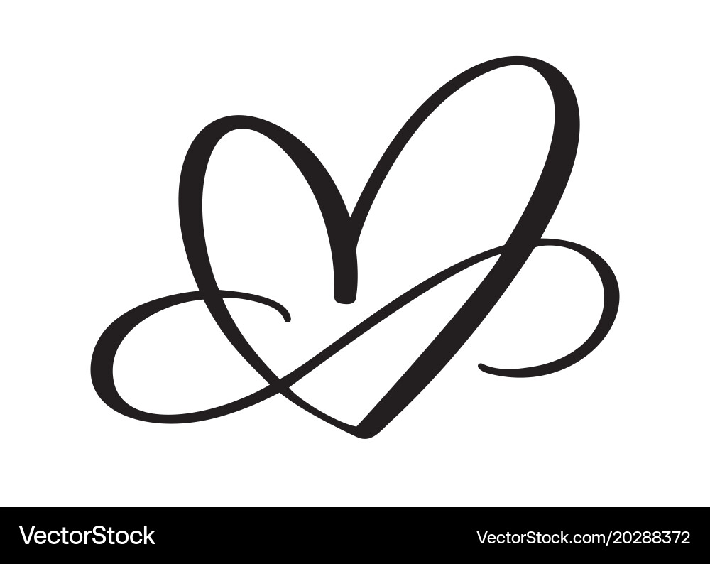 Heart Infinity Love Sign Royalty Free Vector Image