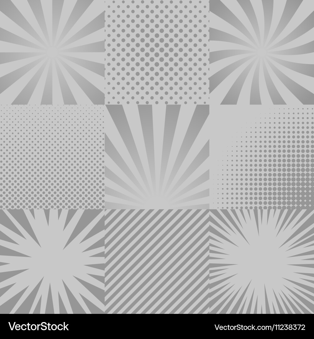 Monochrome Comic Ray Backgrounds Royalty Free Vector Image