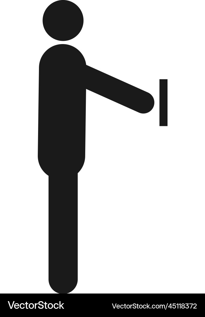 Person open door icon Royalty Free Vector Image