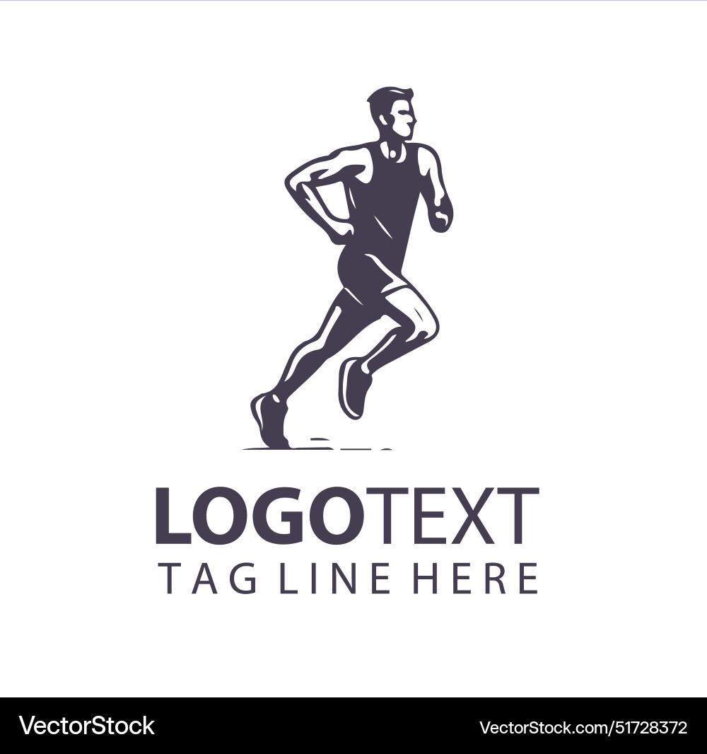 Running man logo Royalty Free Vector Image - VectorStock