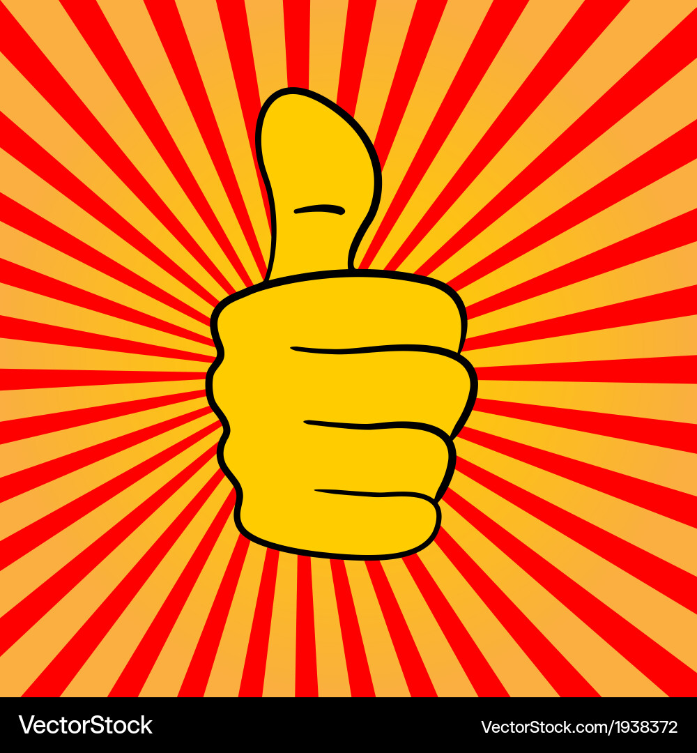 Thumbs up Royalty Free Vector Image - VectorStock