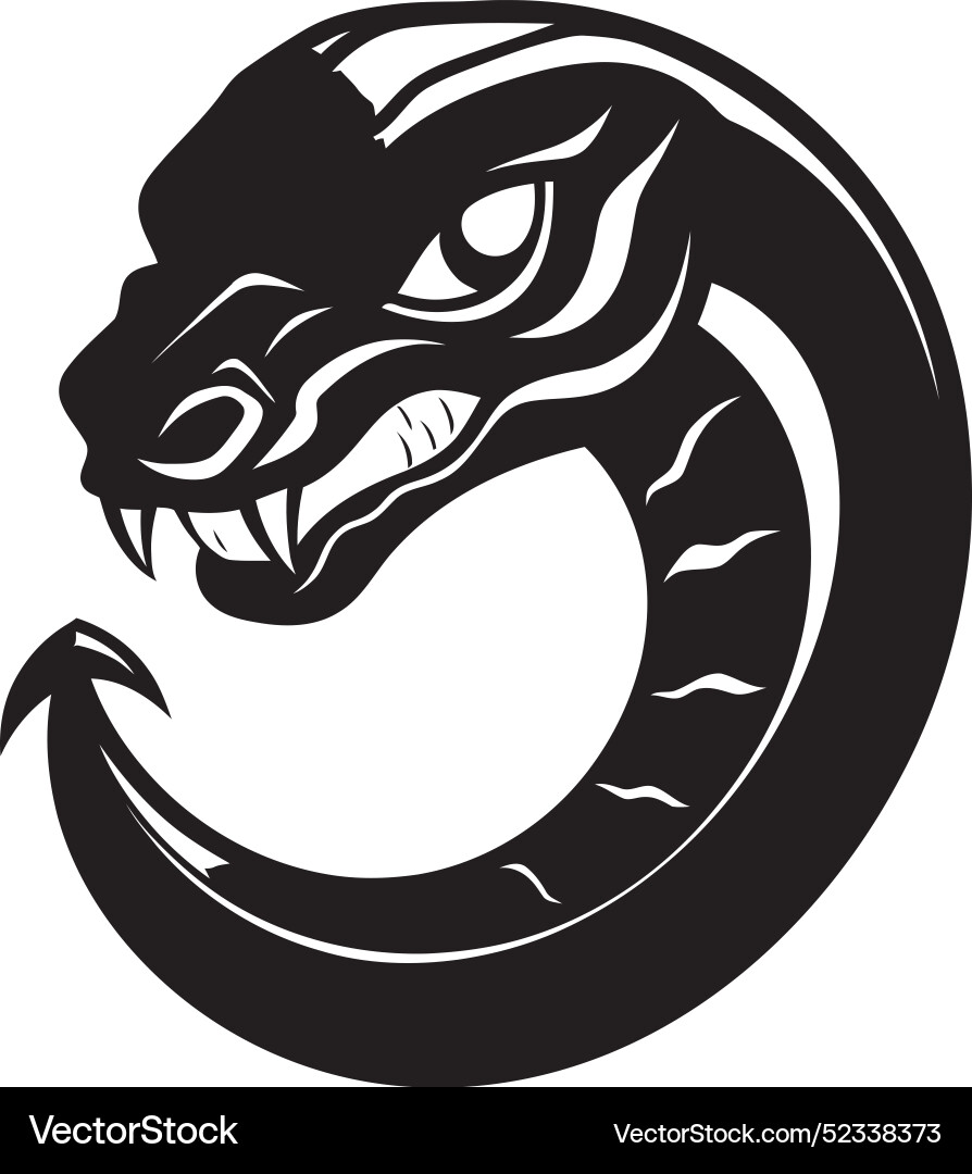 Inky viper noir cobra designsinister charm Vector Image