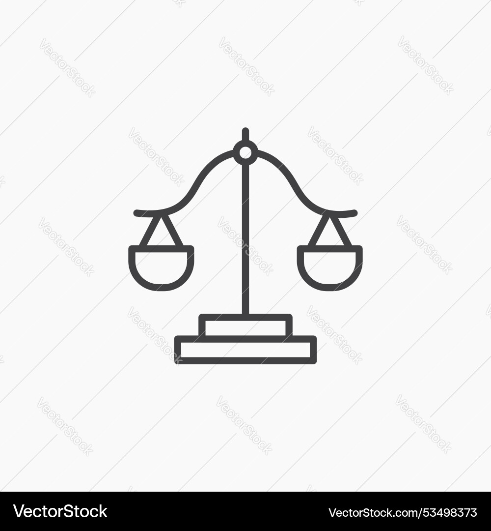 Lawline in thin line black color flat simple Vector Image