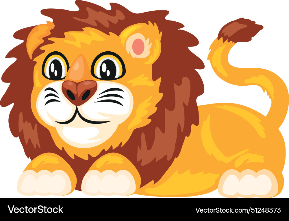 Lion animal isolated Royalty Free Vector Image