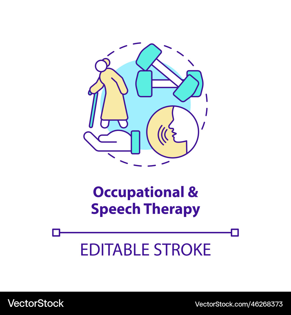 Occupational and speech therapy concept icon Vector Image
