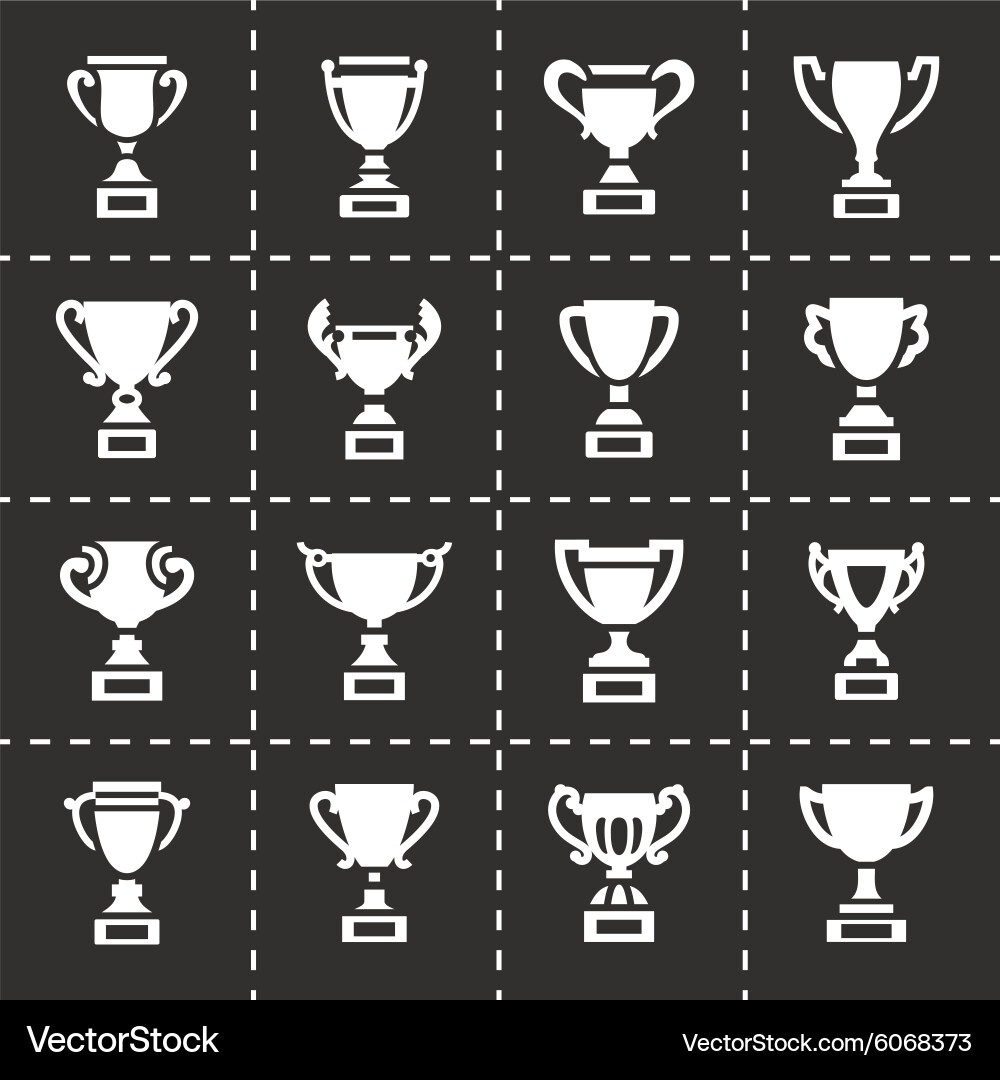 Trophy icon set Royalty Free Vector Image - VectorStock
