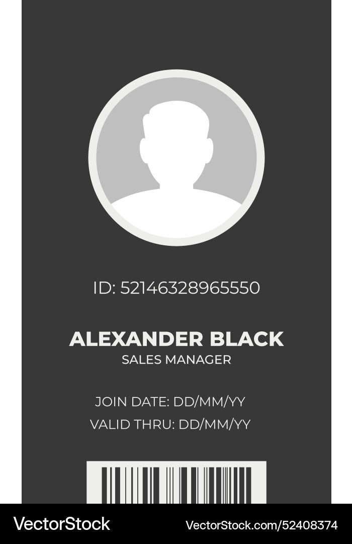 Bakery shop id card template Royalty Free Vector Image