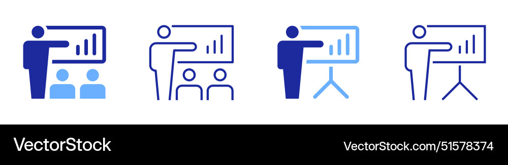 Businessman giving presentation to colleagues Vector Image