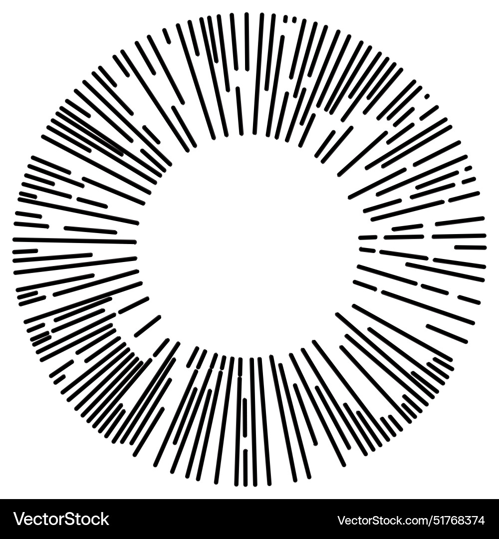 Circle of sun rays Royalty Free Vector Image - VectorStock