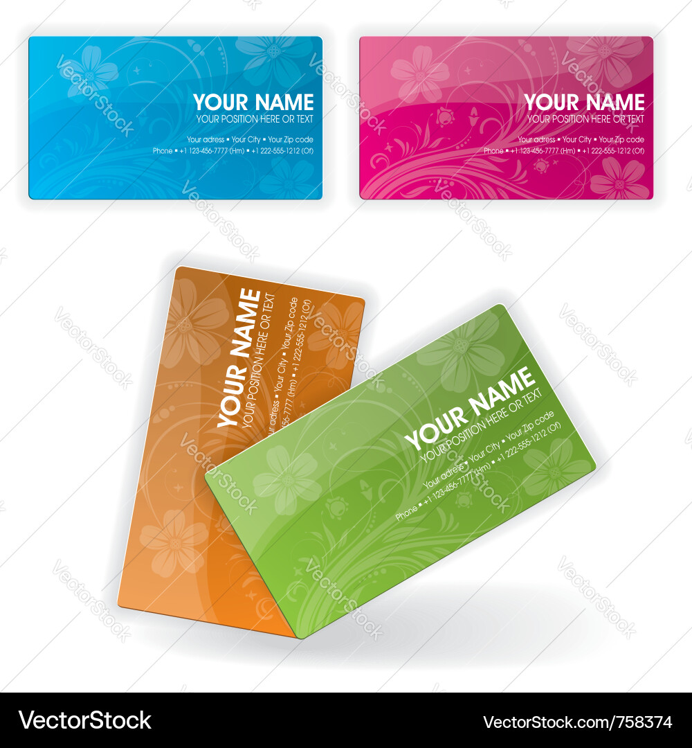 Collect business cards Royalty Free Vector Image