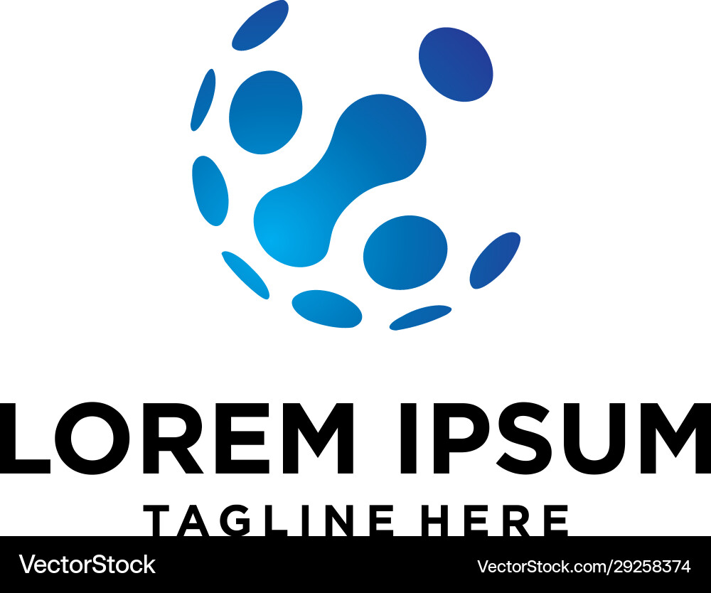 Globe technology logo design template Royalty Free Vector