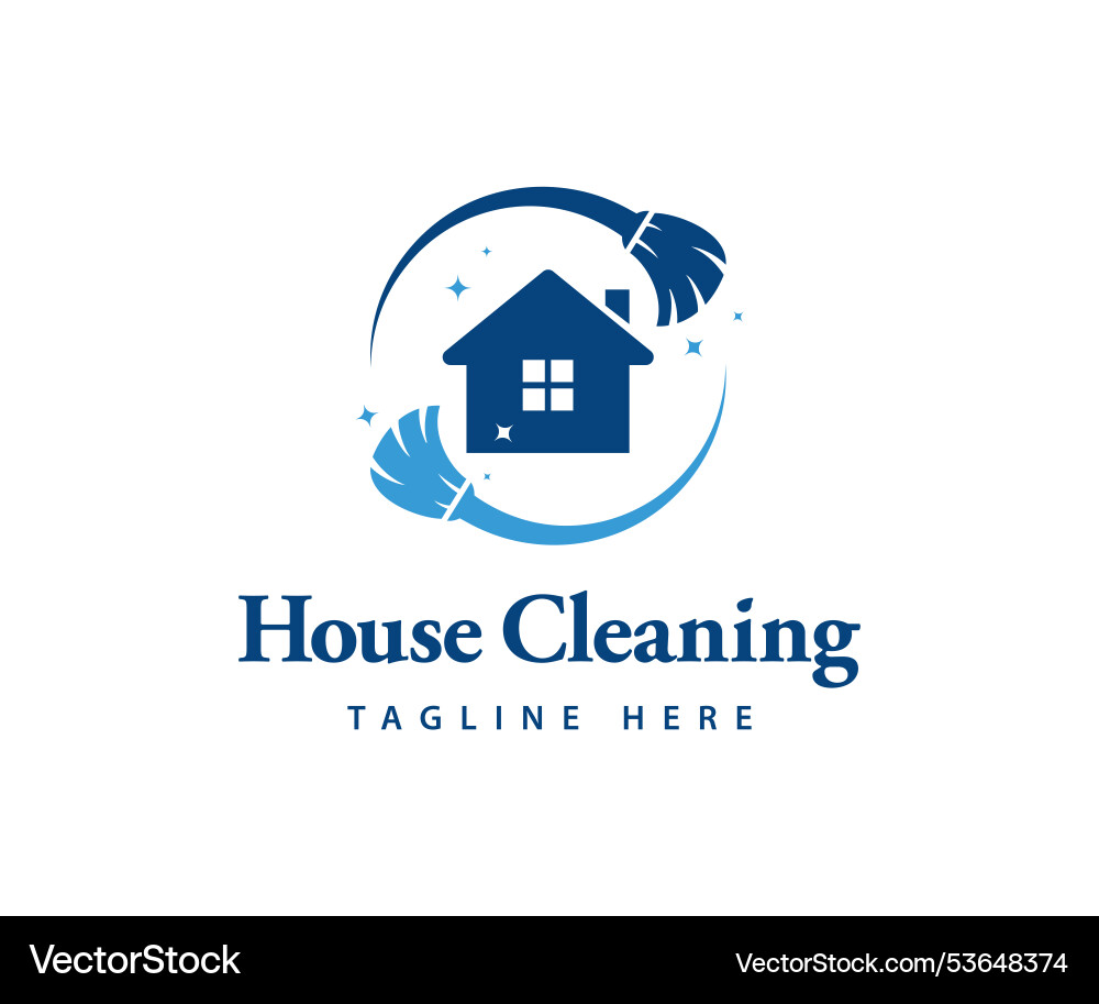 House Cleaning Logo Royalty Free Vector Image - VectorStock