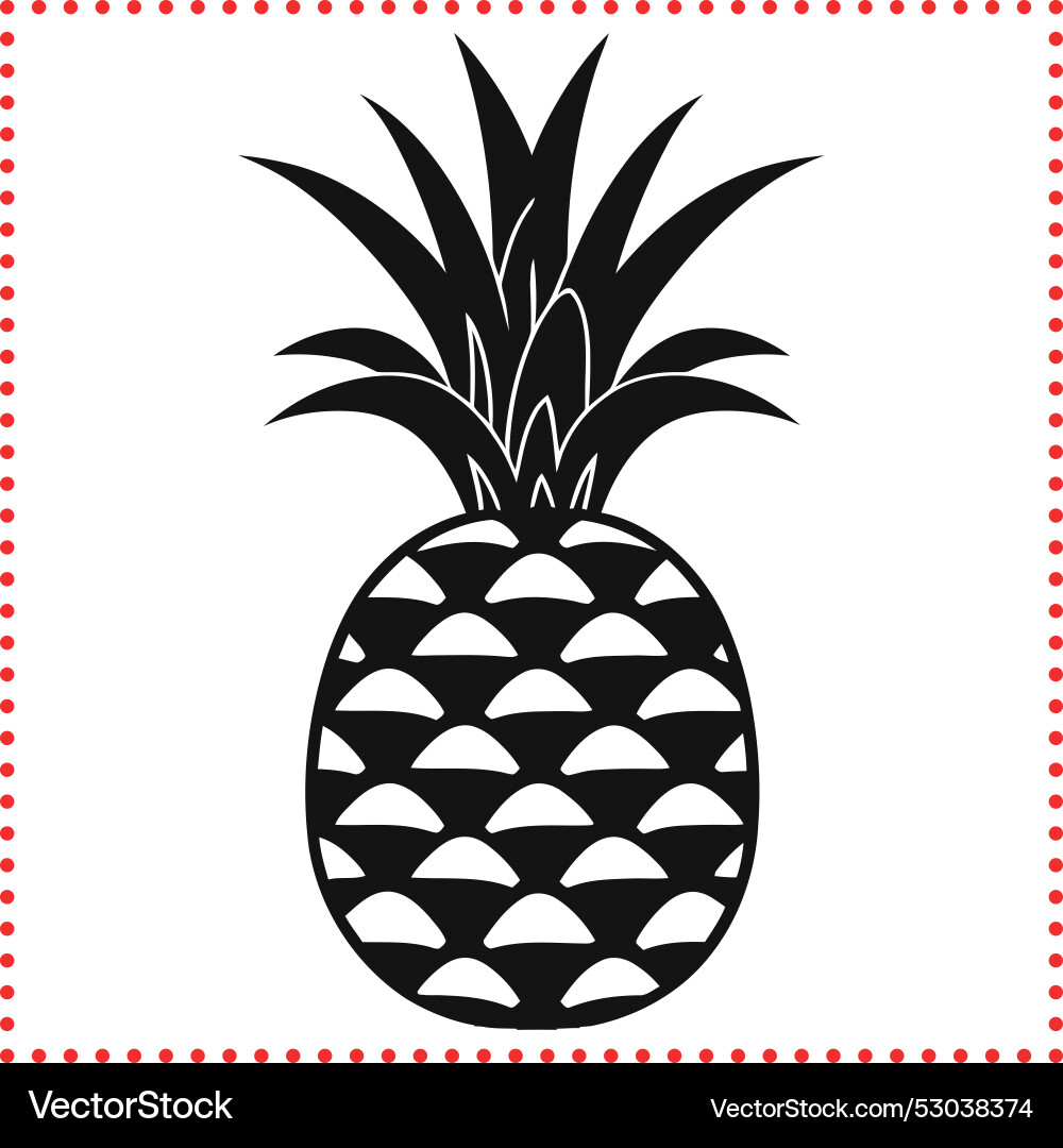 Minimalist pineapple shape clean and modern Vector Image