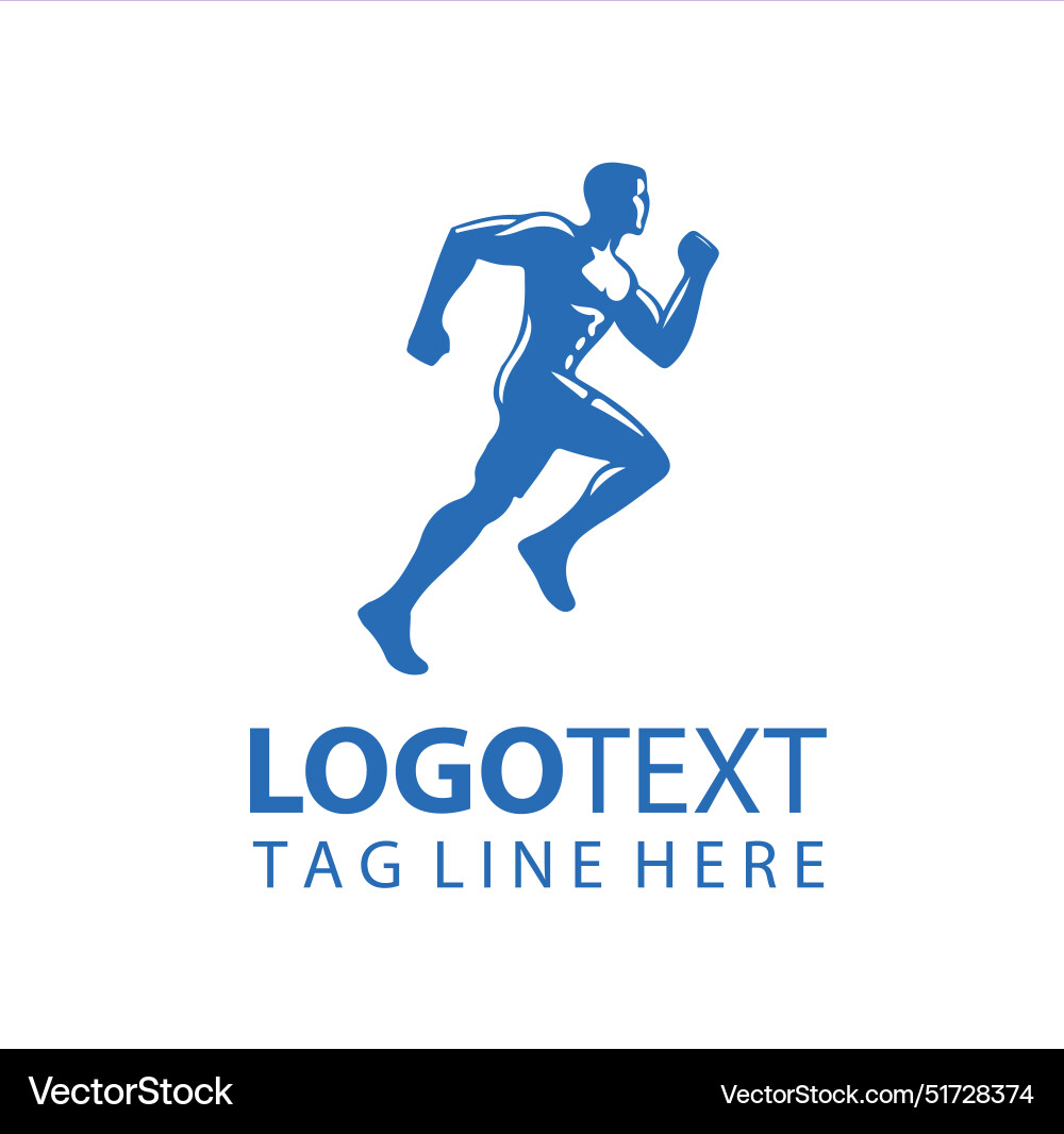 Running man logo Royalty Free Vector Image - VectorStock