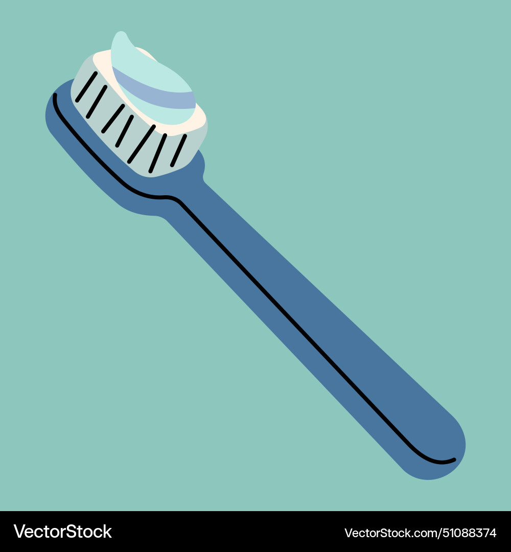 Toothbrush single Royalty Free Vector Image - VectorStock