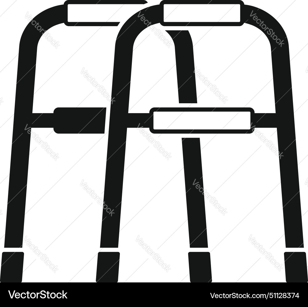 Walker tool icon simple medical equipment Vector Image