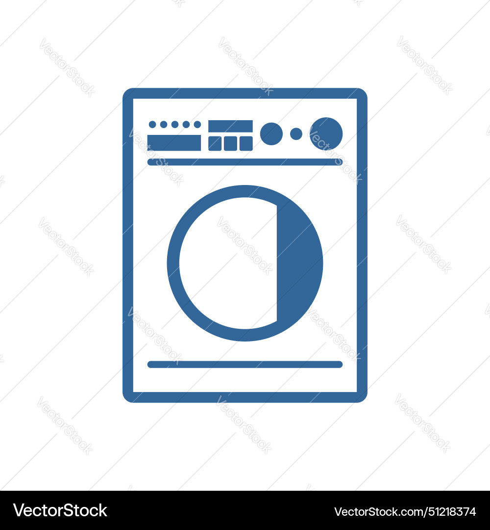 Washing machine icon sign washer symbol Royalty Free Vector