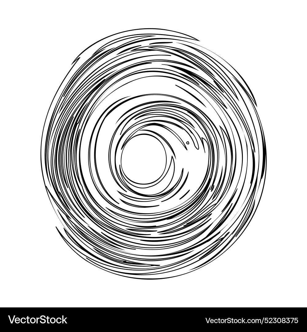 Black hole outline sketch Royalty Free Vector Image