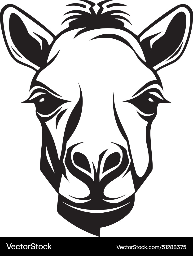 Camel - minimalist and flat logo Royalty Free Vector Image