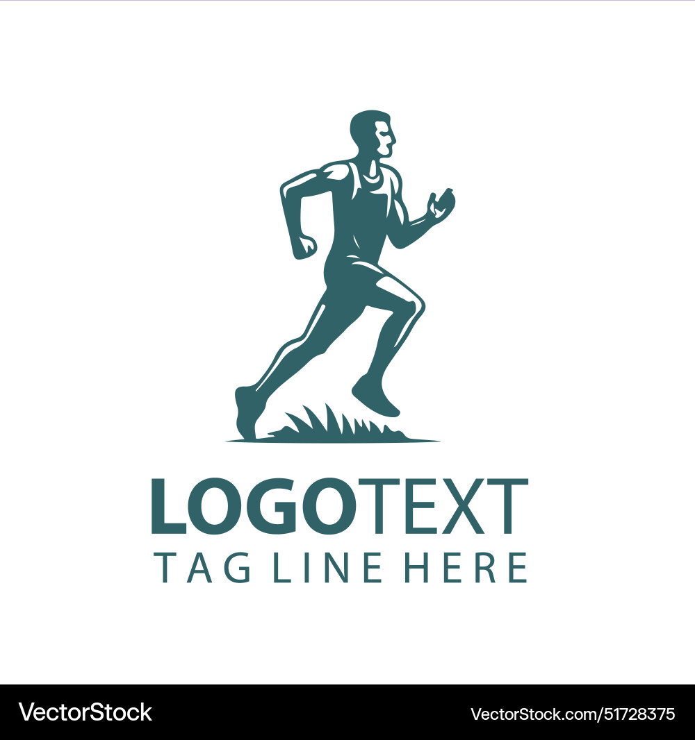 Running man logo Royalty Free Vector Image - VectorStock