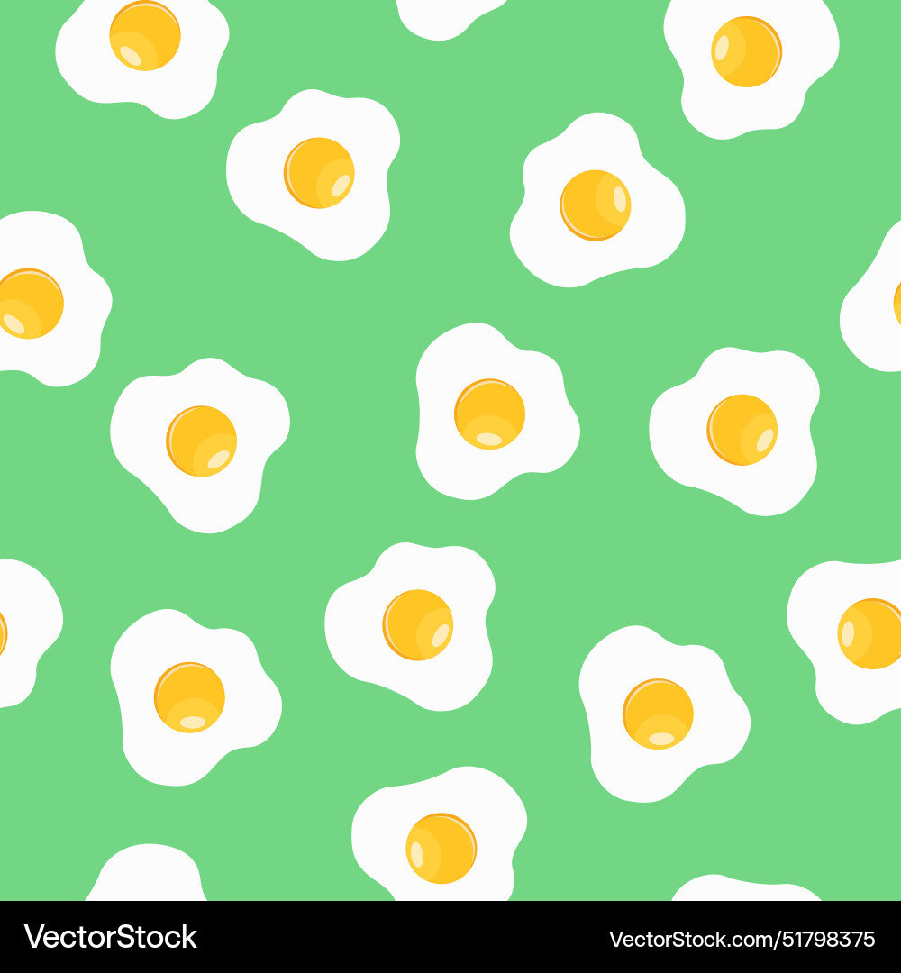 Seamless fried eggs pattern or wallpaper Vector Image