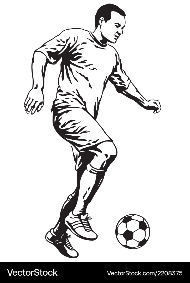 Soccer football player Royalty Free Vector Image