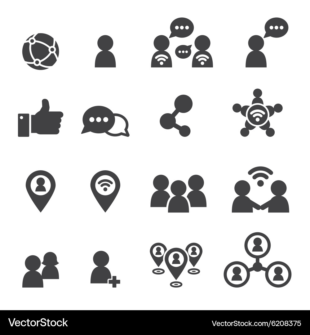 Social icon Royalty Free Vector Image - VectorStock
