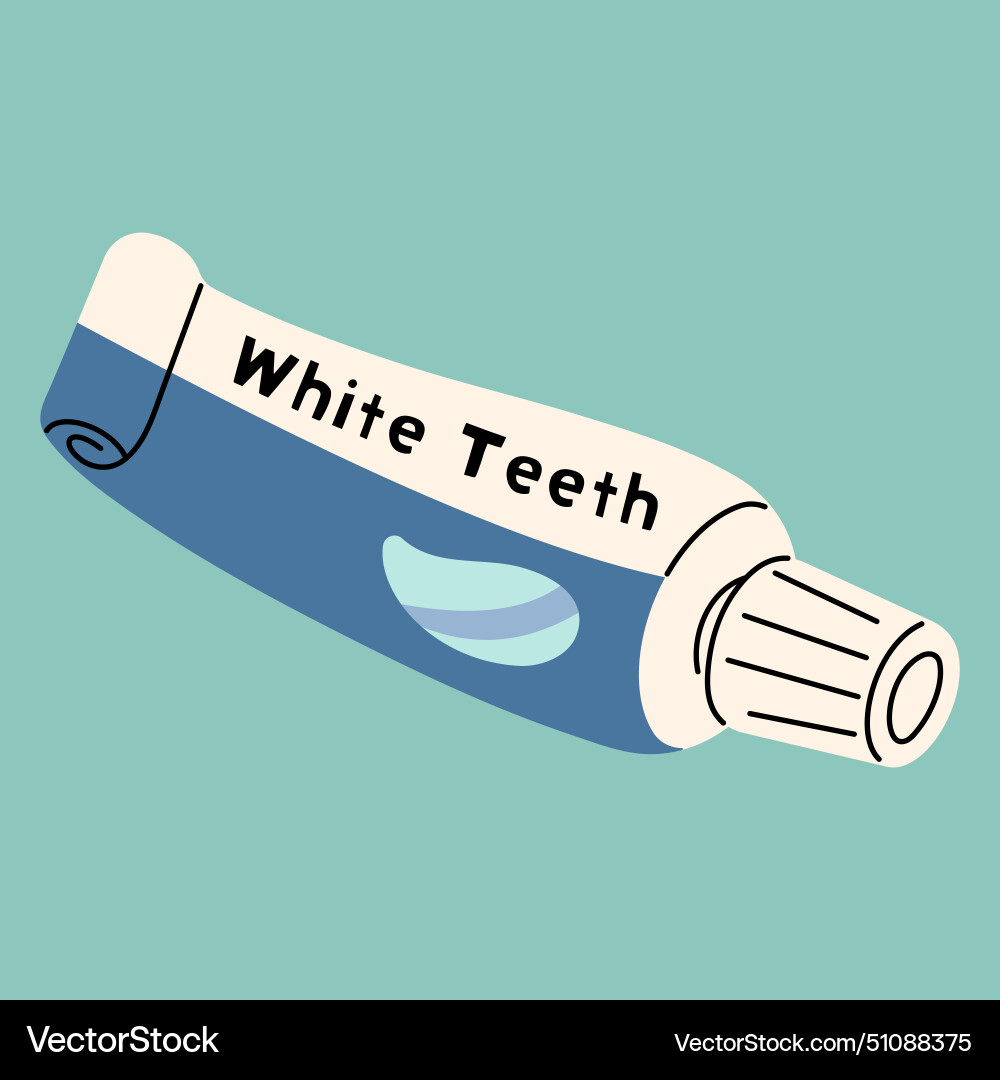 Toothpaste single Royalty Free Vector Image - VectorStock