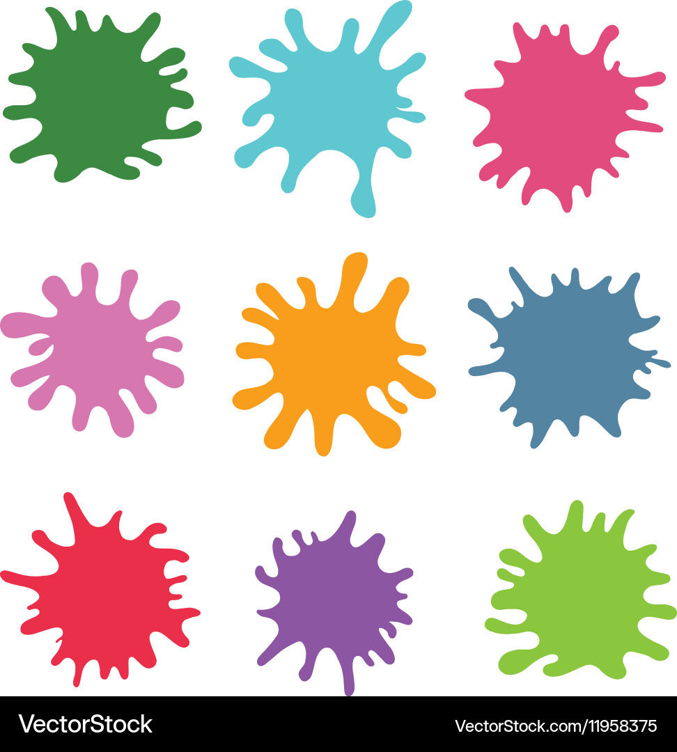 Vibrant Paint Splatters Royalty Free Vector Image