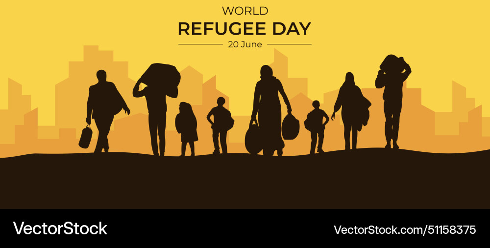World refugee day7 Royalty Free Vector Image - VectorStock