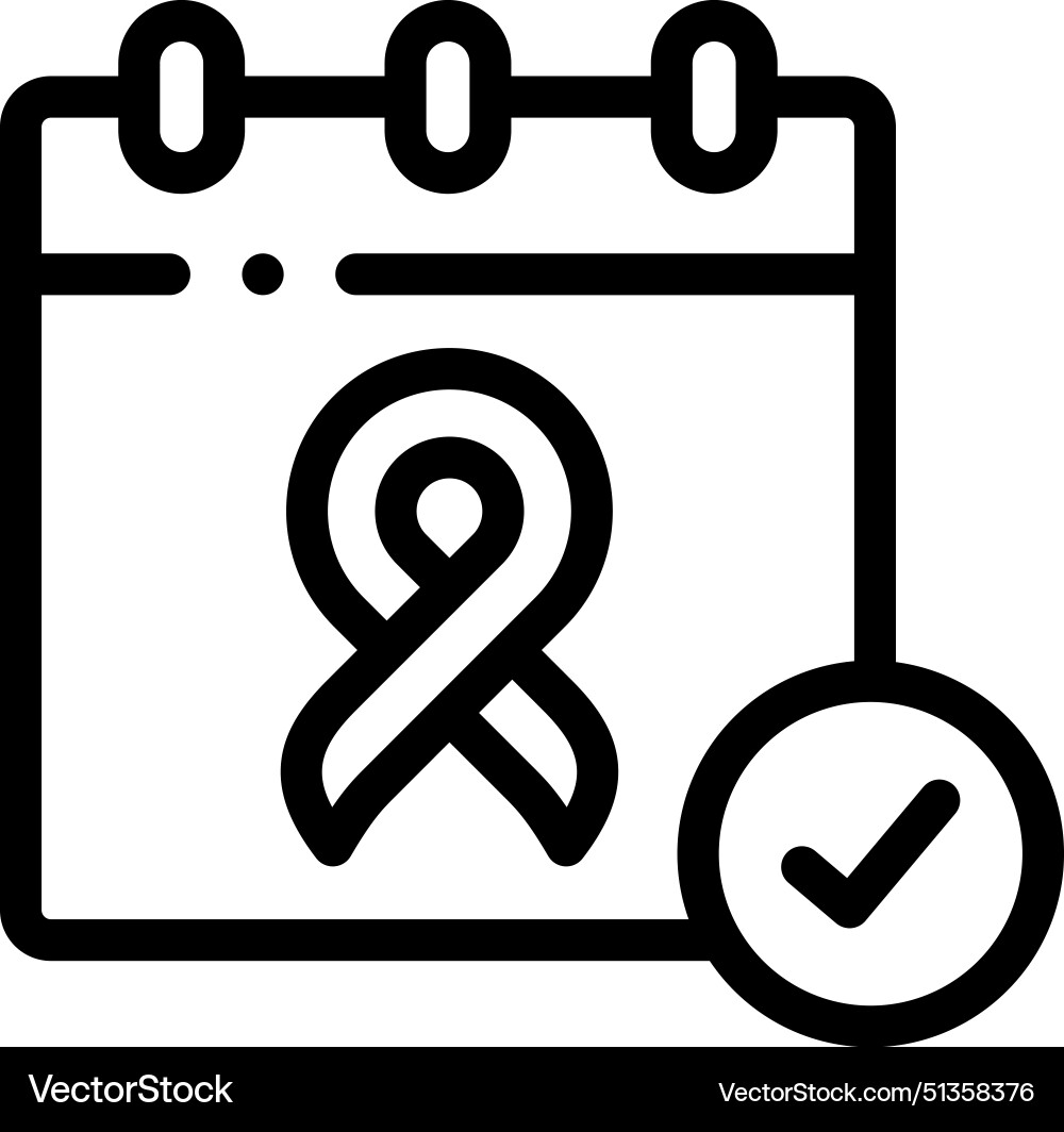 Awareness day icon thin linear style design Vector Image