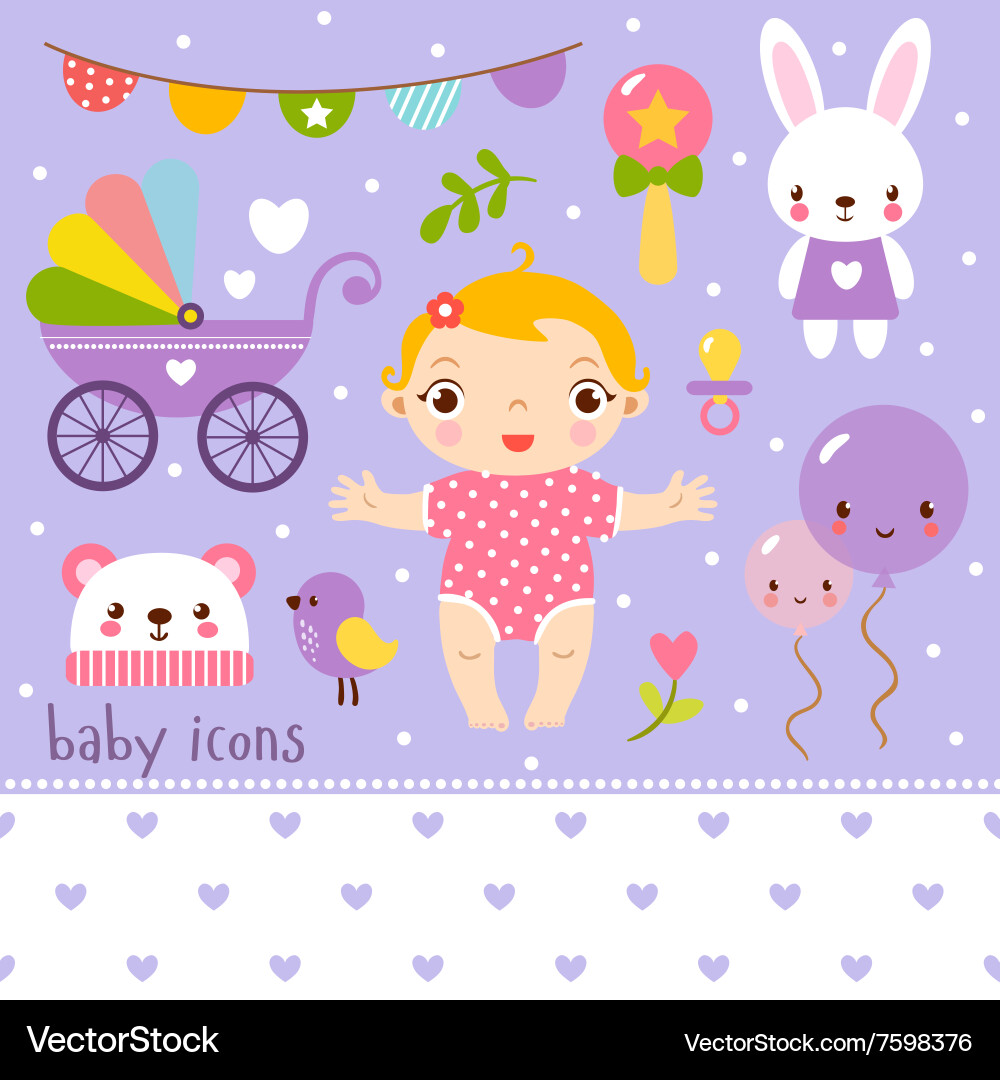 Baby icons set Royalty Free Vector Image - VectorStock