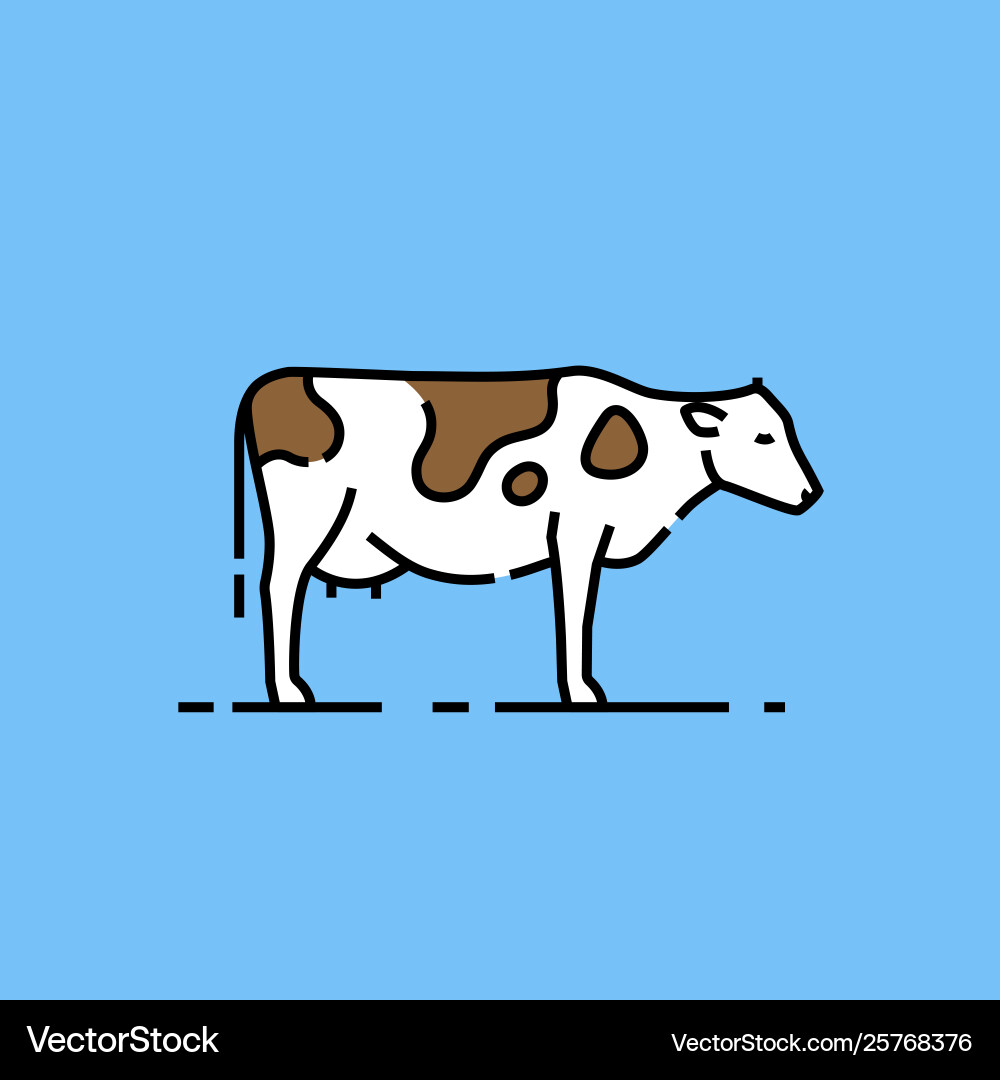 Dairy cow icon Royalty Free Vector Image - VectorStock