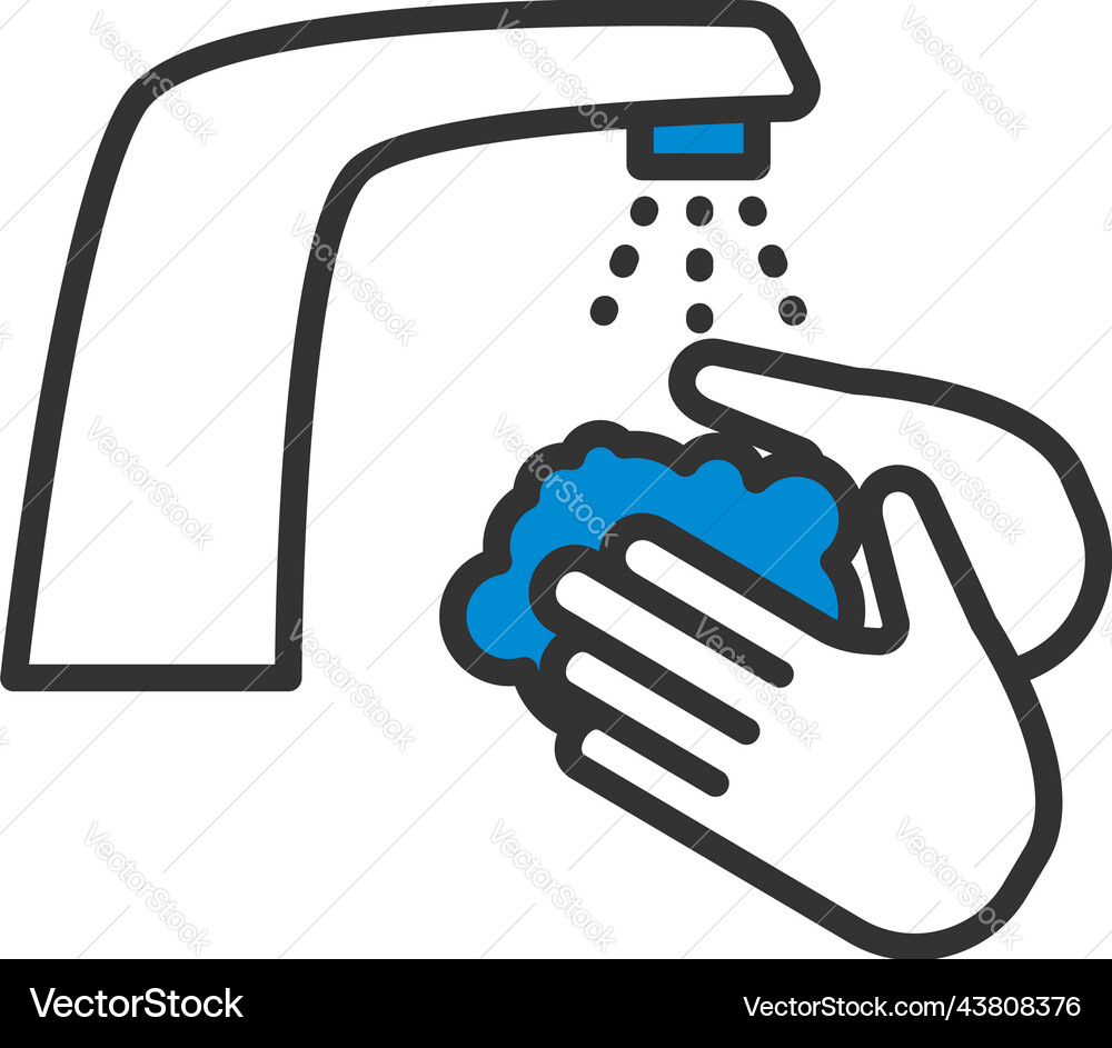 Hand washing icon Royalty Free Vector Image - VectorStock