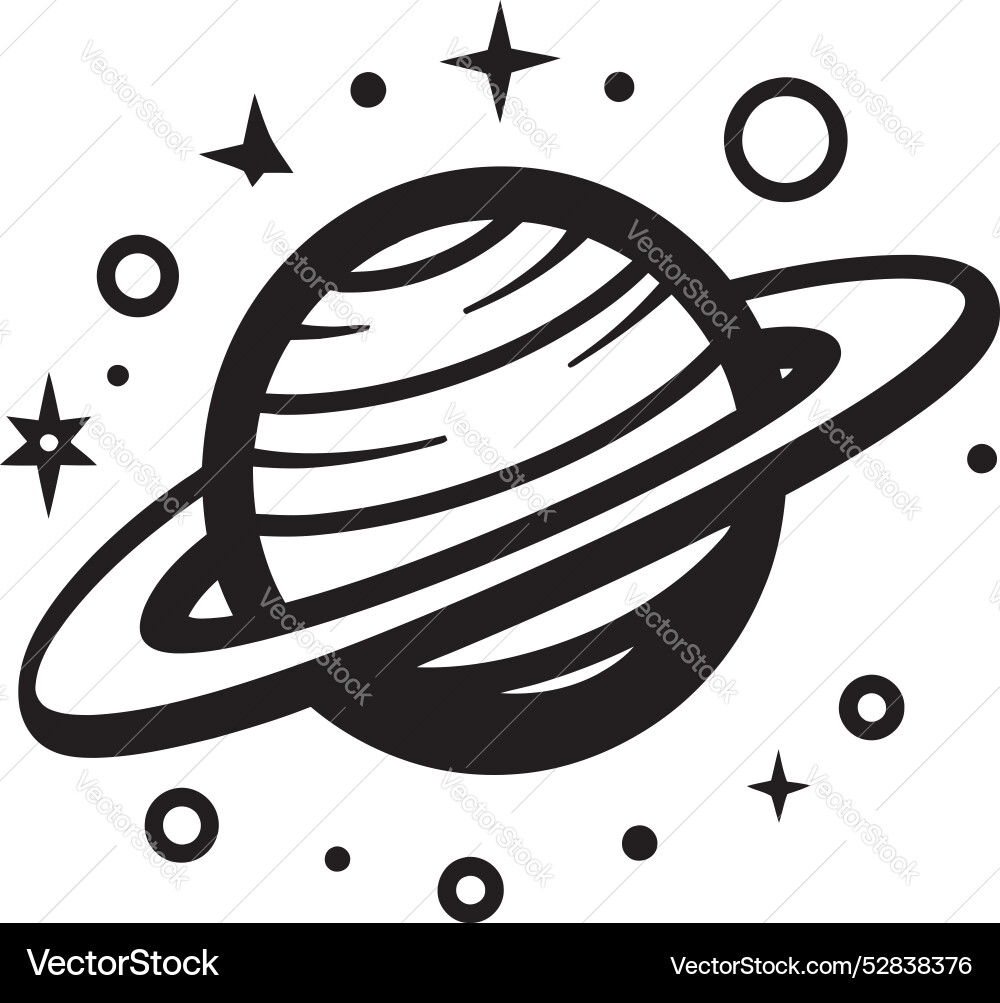Interstellar insignia emblematic space icon Vector Image