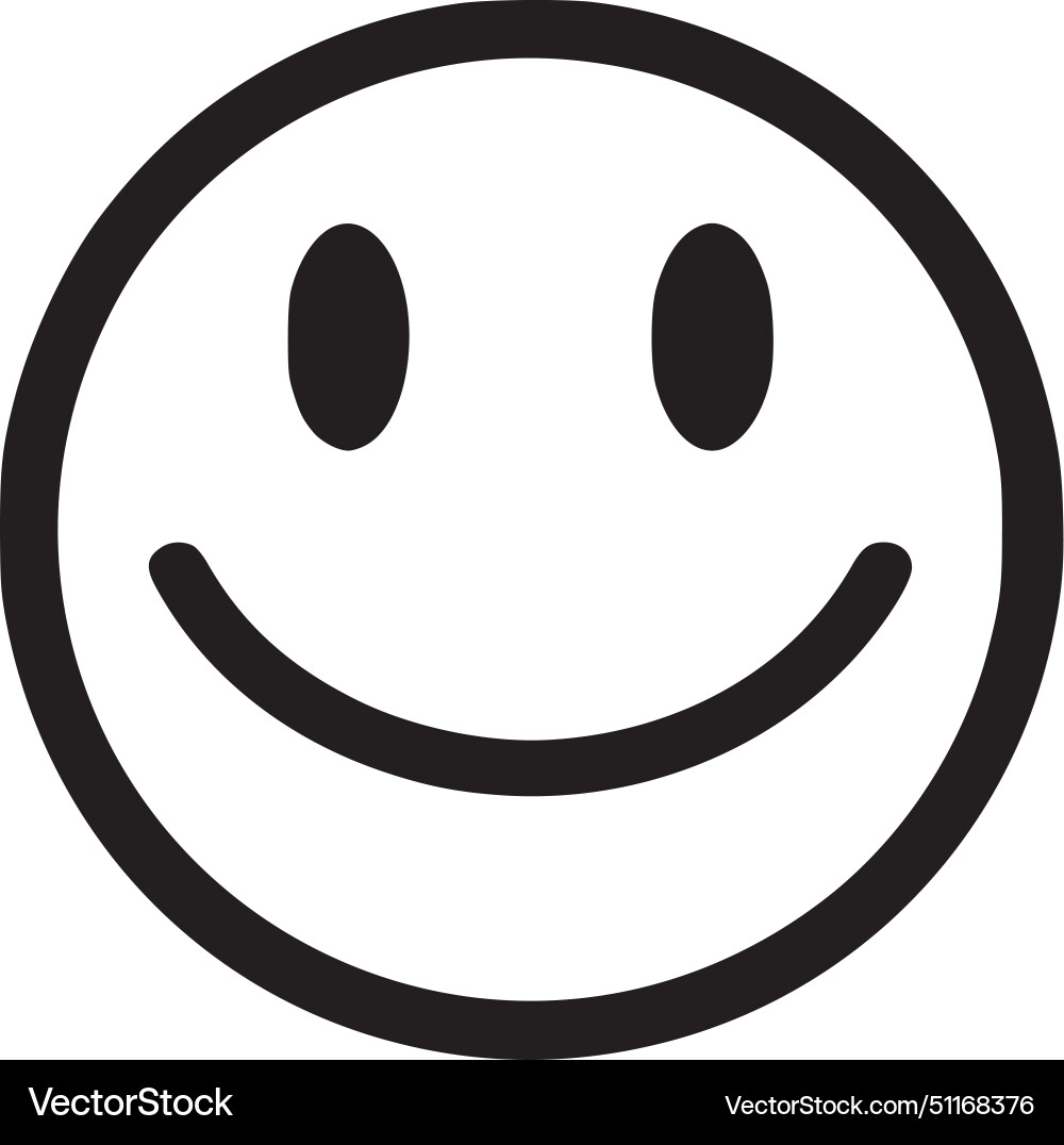 Minimalist Smiley Face Icon Royalty Free Vector Image