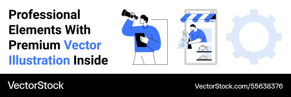 Professional themes with visual creator online Vector Image