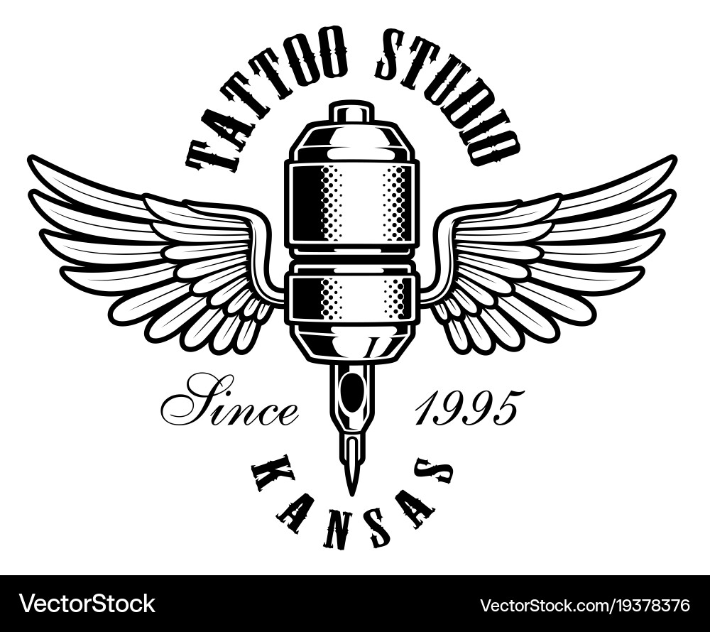 Tattoo machine logo Royalty Free Vector Image - VectorStock