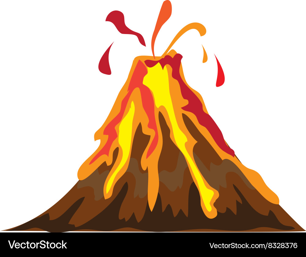 Volcano Royalty Free Vector Image - VectorStock