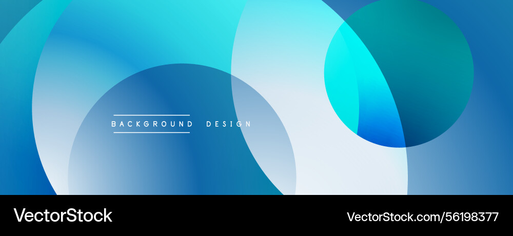 Abstract background features overlapping circles Vector Image