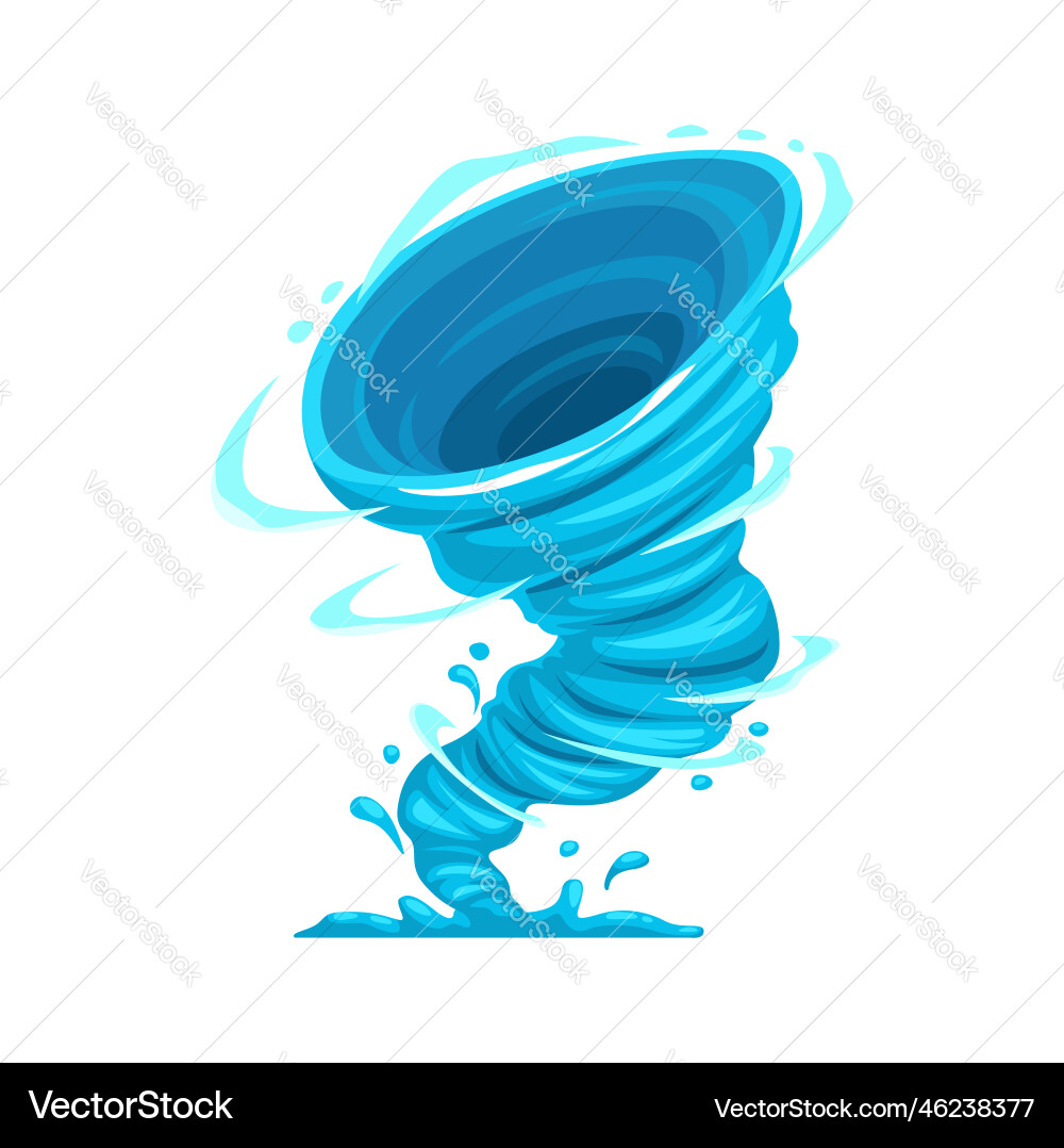 Cartoon tornado storm cyclone hurricane whirlwind Vector Image